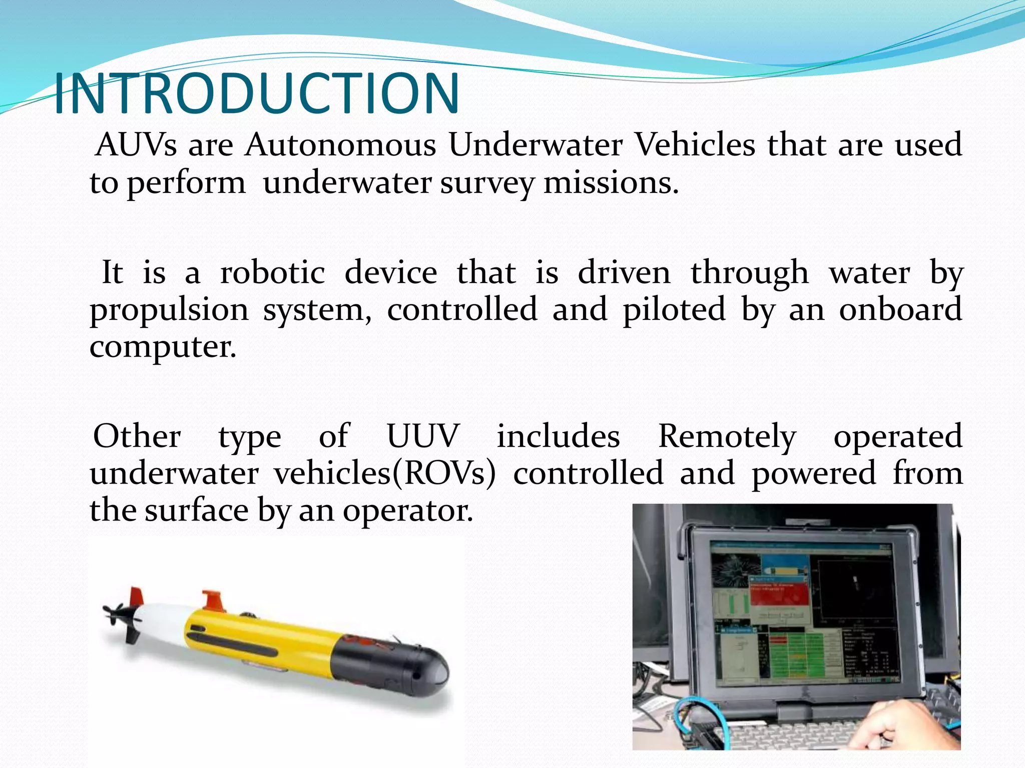 Autonomous underwater vehicles | PPTX