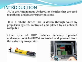 Autonomous underwater vehicles | PPTX