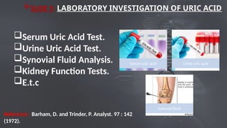auwal yb uric acid ppt.ppt uric acid estimation and couses ...