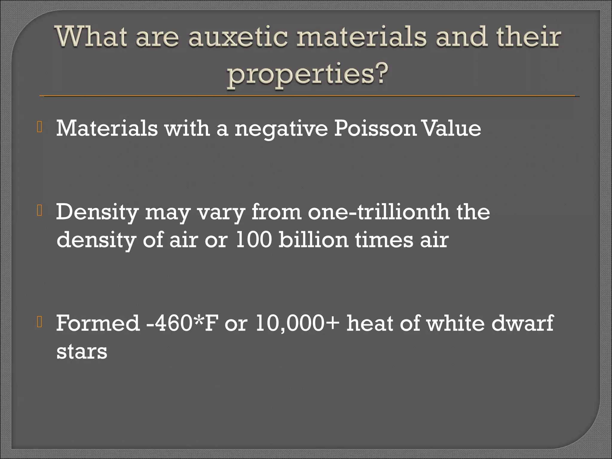 Auxetic materials | PPT