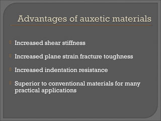 Auxetic materials | PPT