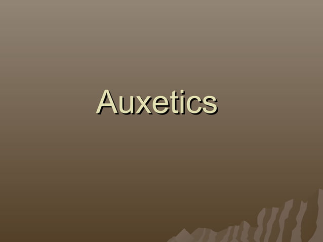 Auxetics | PPT | Chemistry | Science
