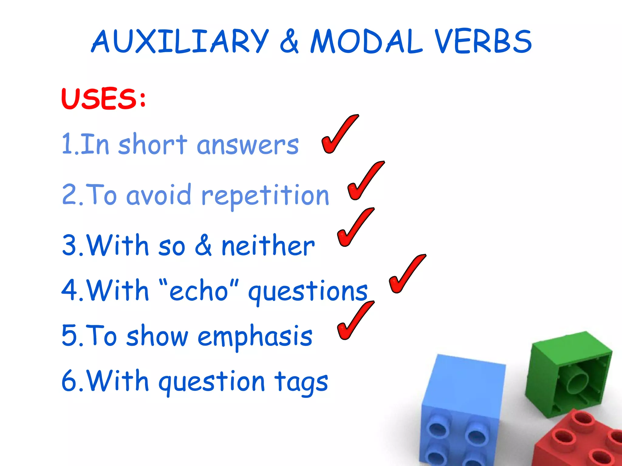 Auxiliary and modal verbs | PPT