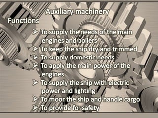 Auxiliary machinery | PPT