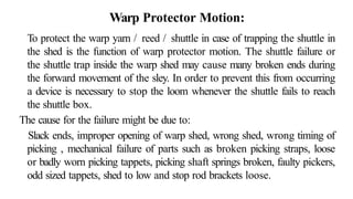 Auxiliary Mechanism in textile engineering | PPTX