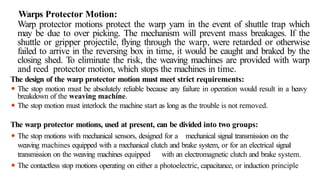 Auxiliary Mechanism in textile engineering | PPTX