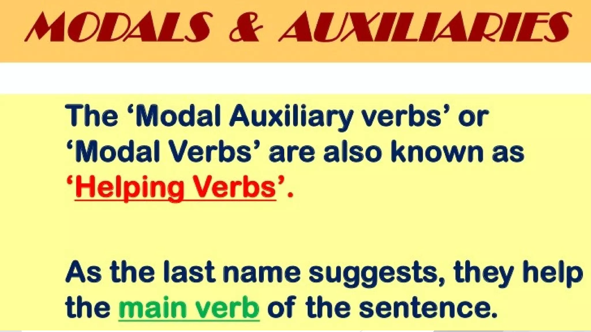 Auxiliary & Modal Verb | PPT