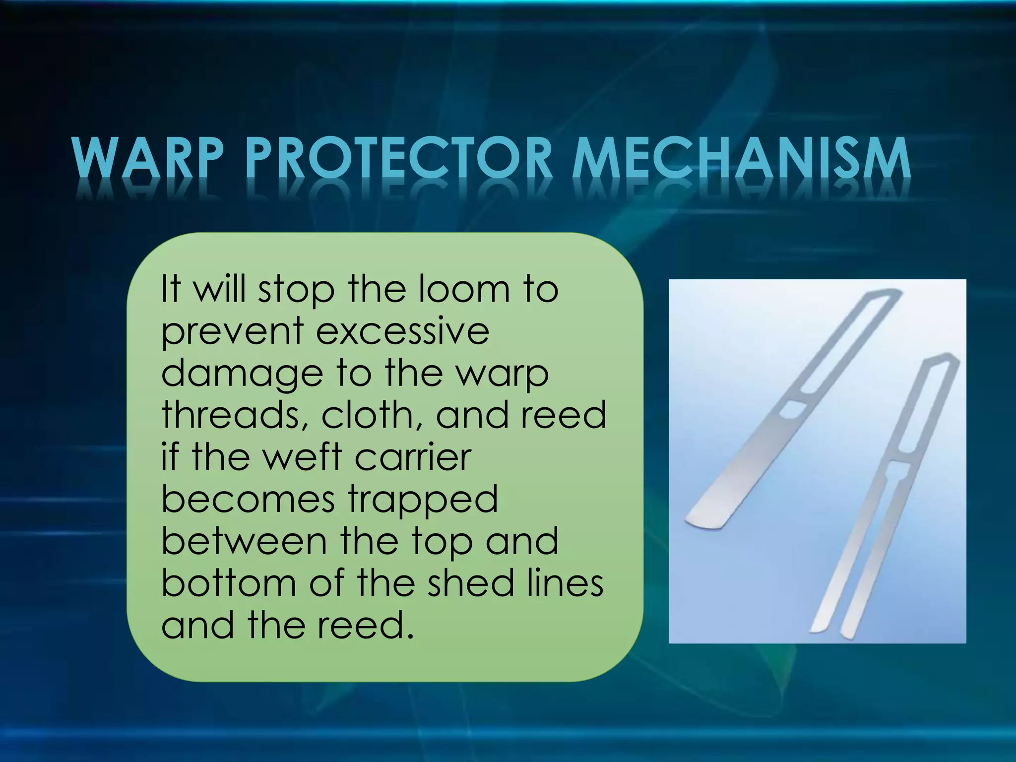 Auxiliary motion of a loom | PPTX