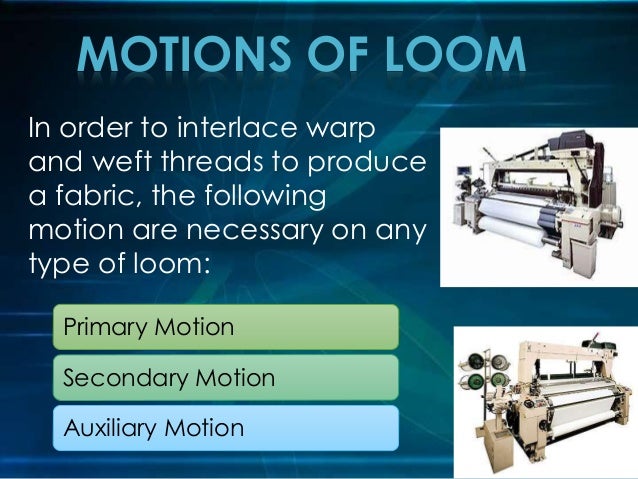Auxiliary motion of a loom