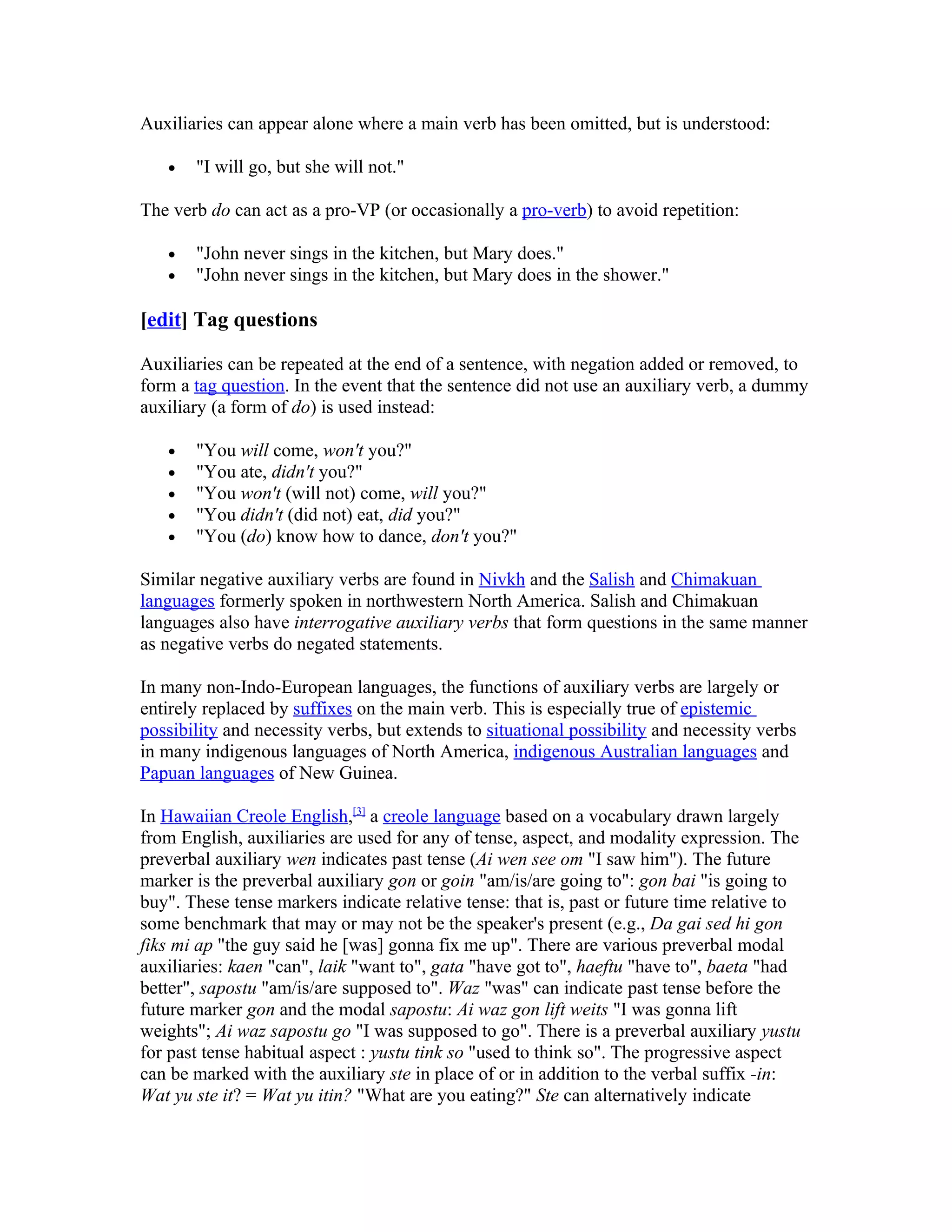 Auxiliary verb | DOC