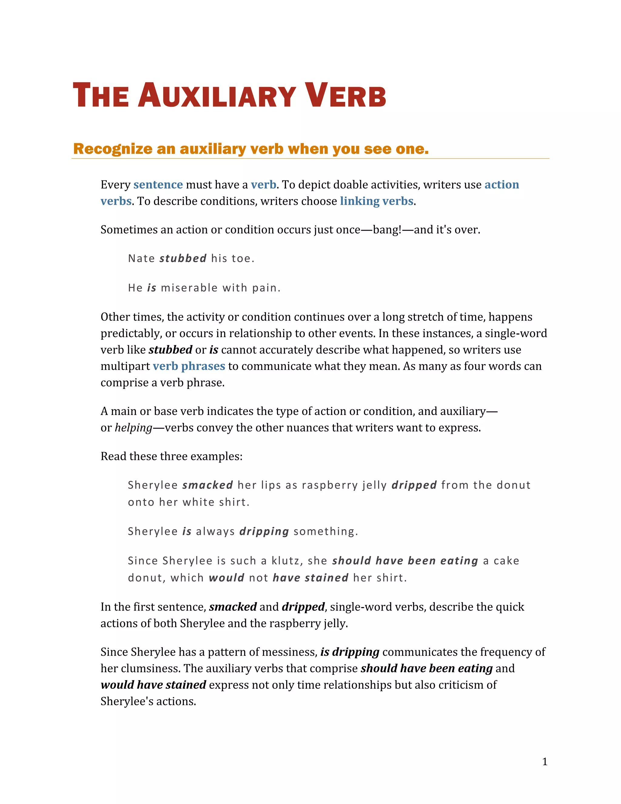 Auxiliaryverb | PDF