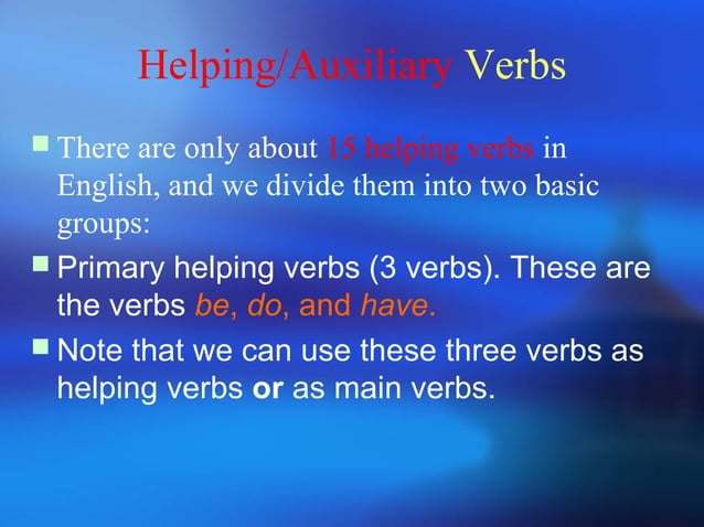 Auxiliary verbs | PDF