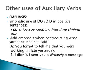 Auxiliary verbs | PPTX