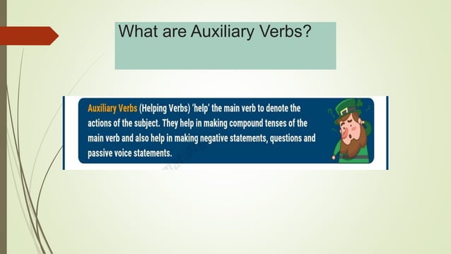 Main Auxiliary Verbs | PPTX | Programming Languages | Computing