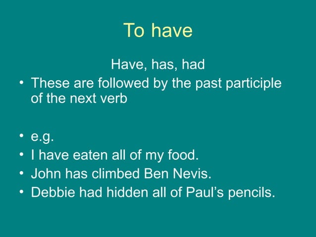 auxiliary_verbs to be, to have, to do ppt | PPT