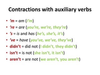 Auxiliary verbs be - do - have | PPTX
