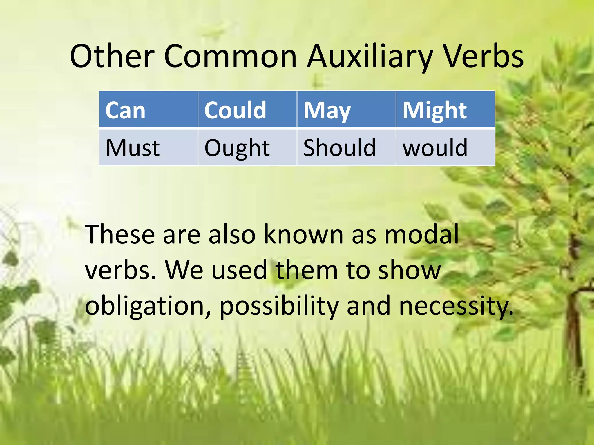 Auxiliary verbs | PPTX