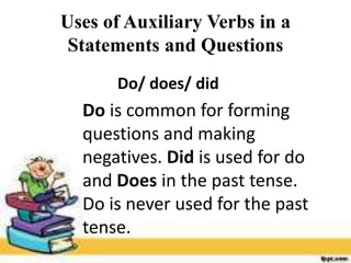 Auxiliary verbs | PPTX