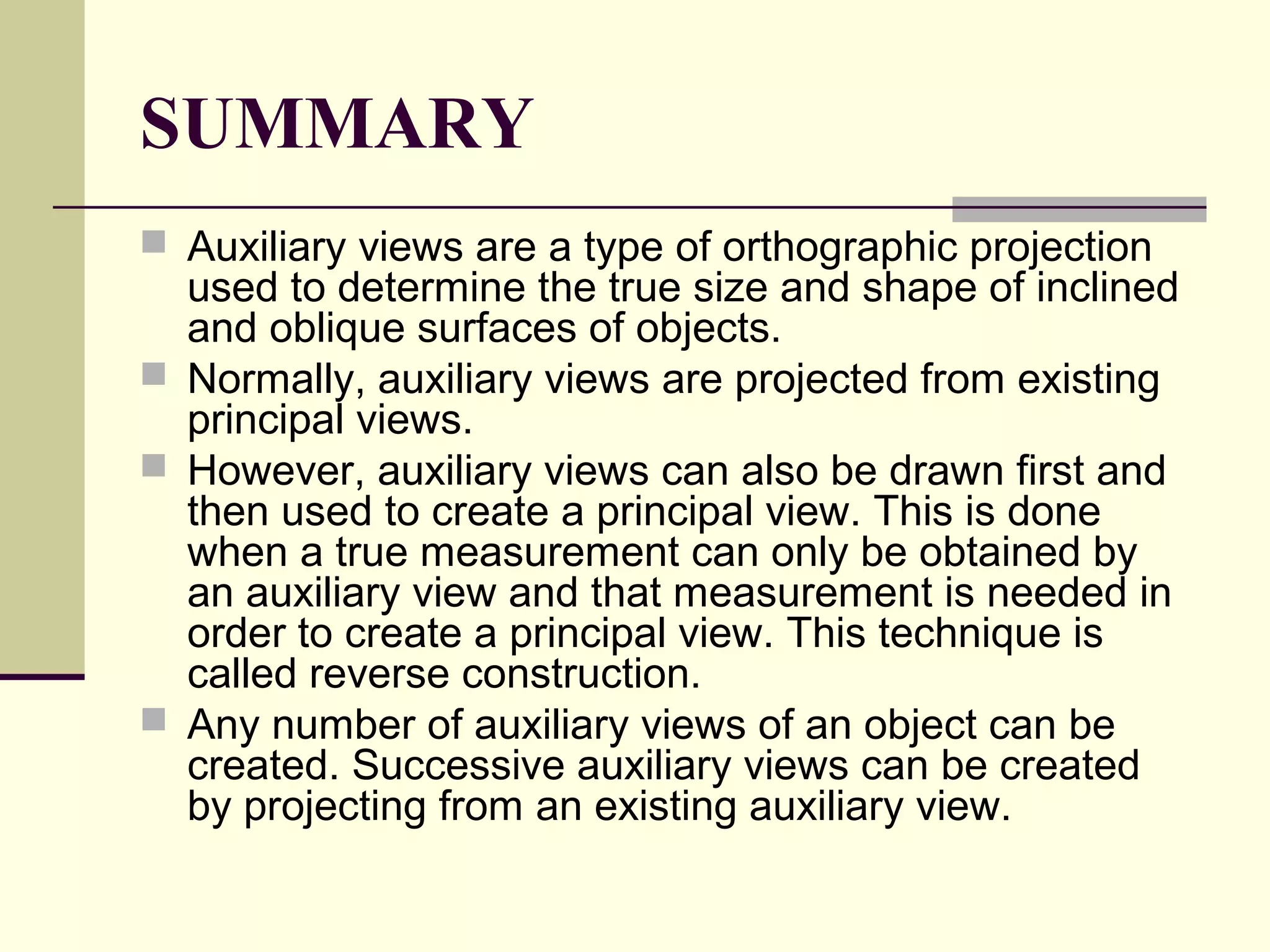 Auxiliary views | PPT