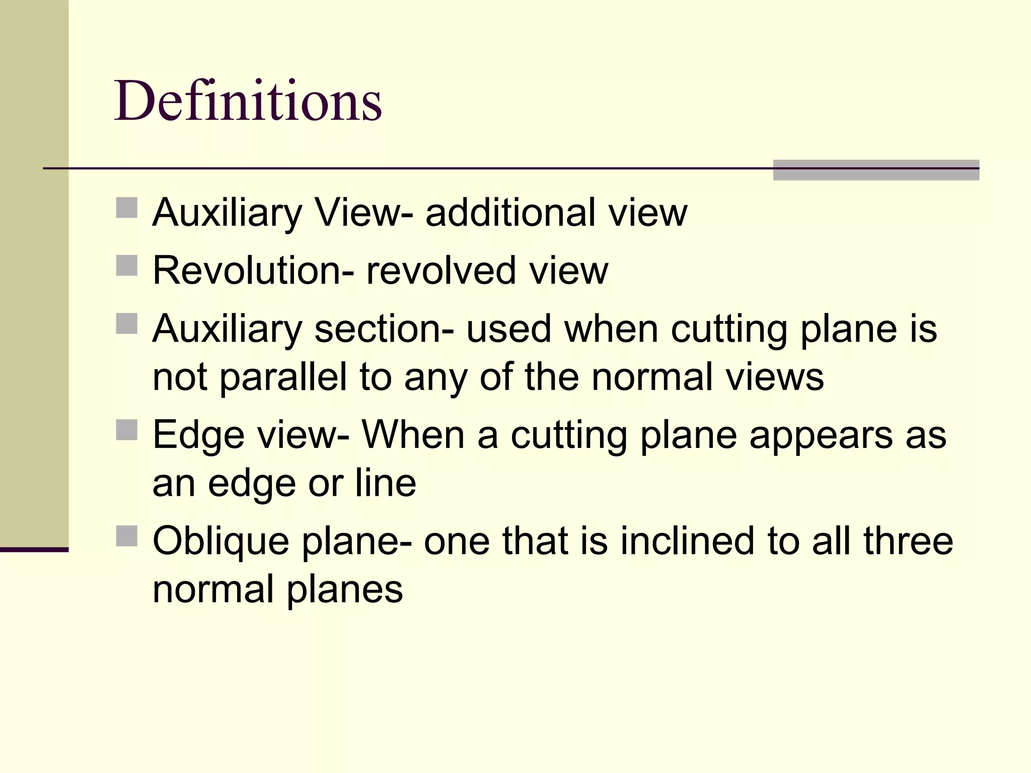 Auxiliary views | PPT