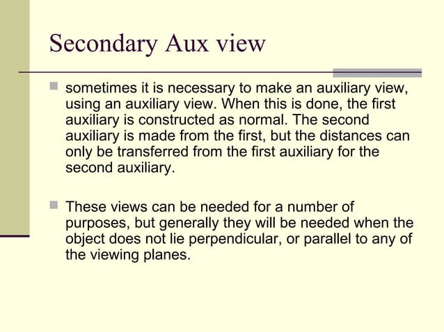 Auxiliary views | PPT | 3-D Graphics | Computer Software and Applications