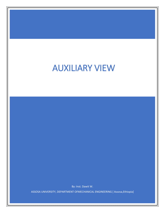 Auxiliary views | PDF | 3-D Graphics | Computer Software and Applications