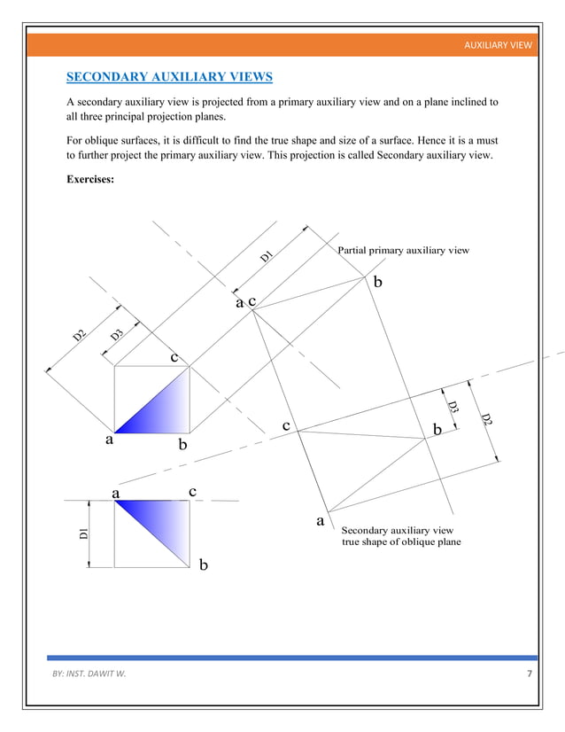 Auxiliary views | PDF | 3-D Graphics | Computer Software and Applications