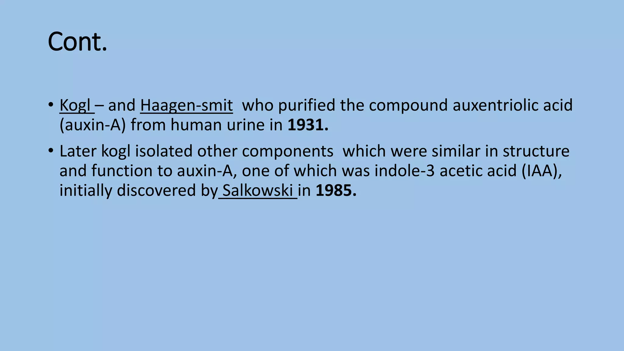 Biosynthesis of Auxin | PPTX