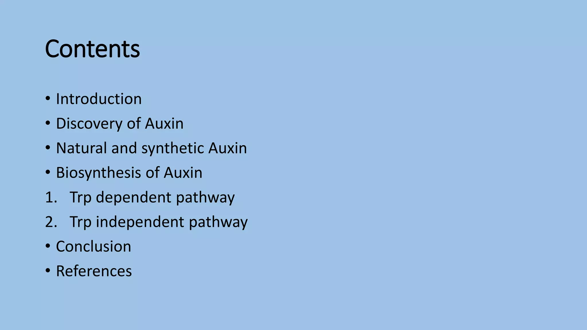 Biosynthesis of Auxin | PPTX