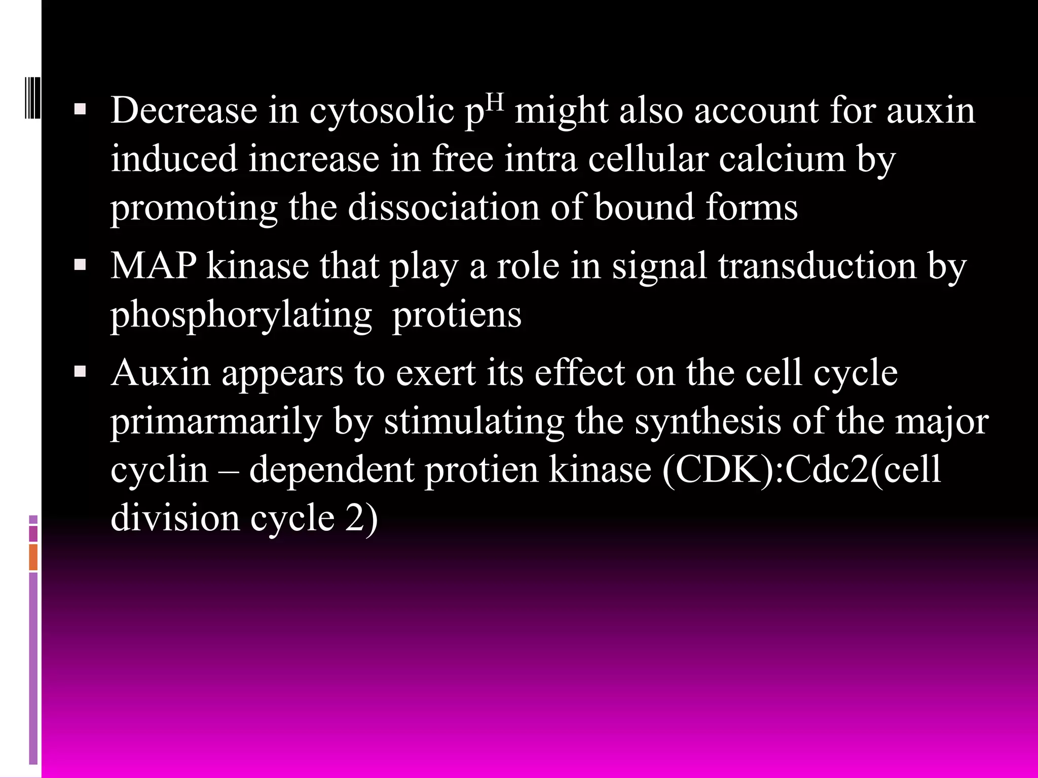 Auxin signal transduction and perception | PPTX