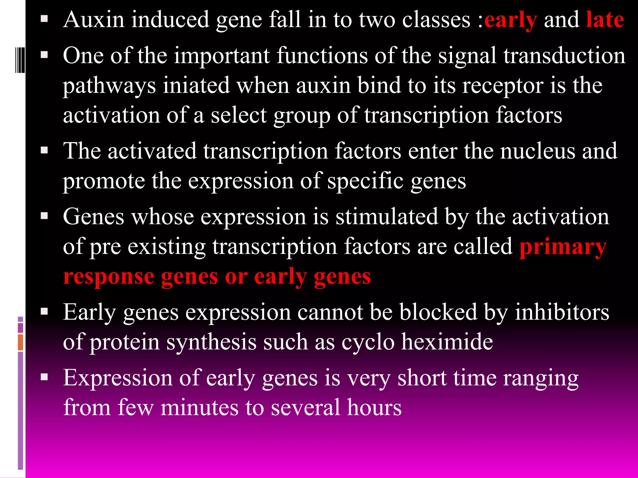 Auxin signal transduction and perception | PPTX