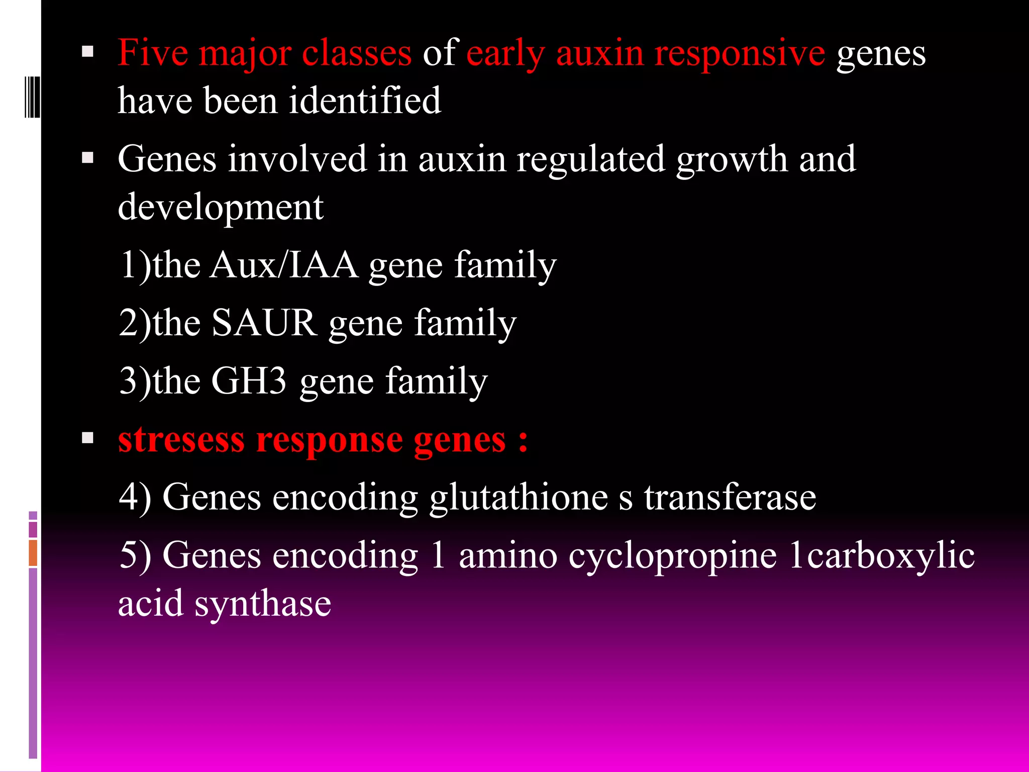 Auxin signal transduction and perception | PPTX