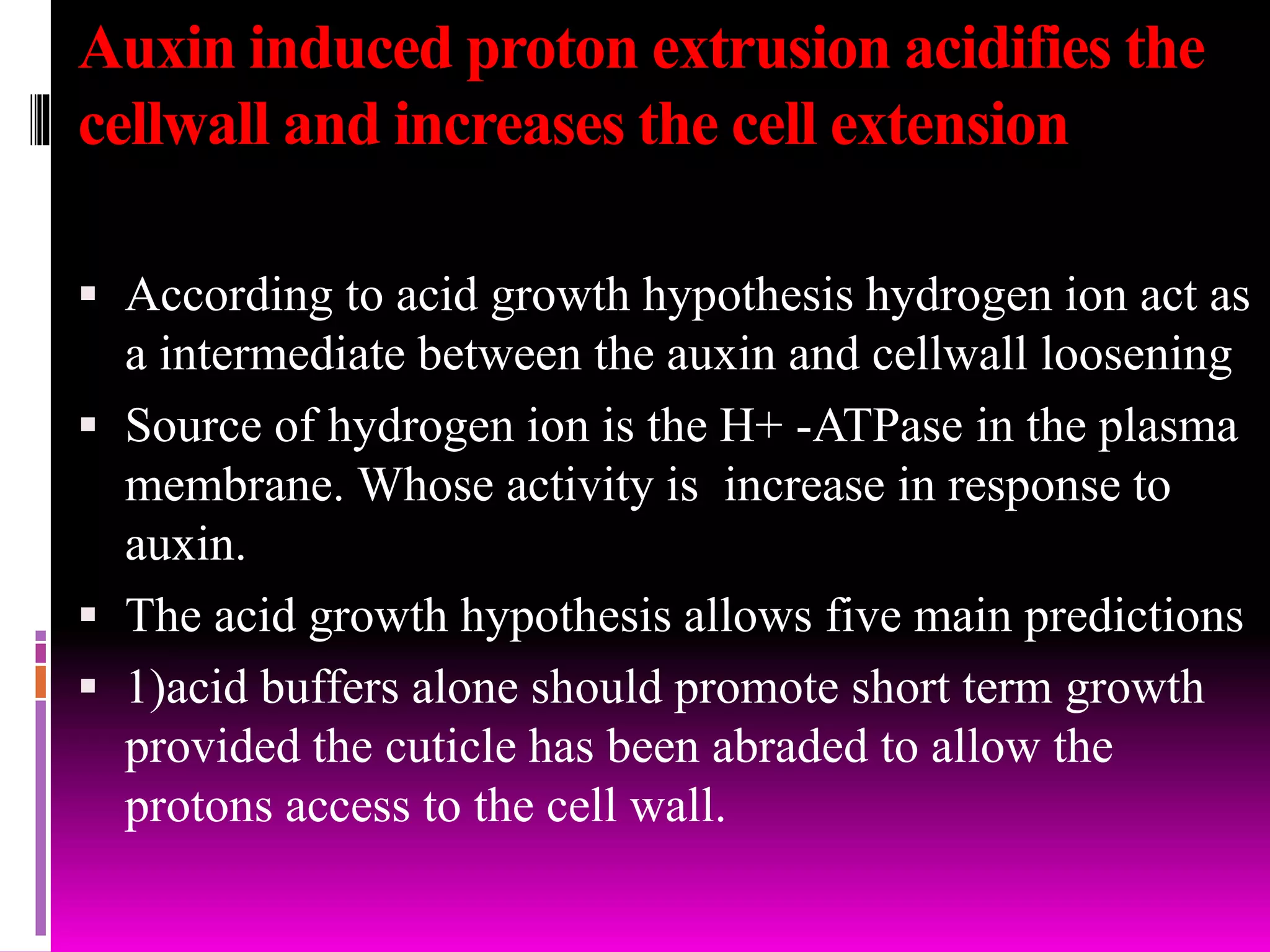 Auxin signal transduction and perception | PPTX
