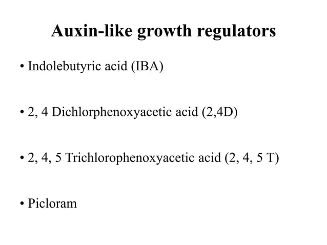 Auxin Plant Growth Regulaors in Horticulture | PPT | Free Download