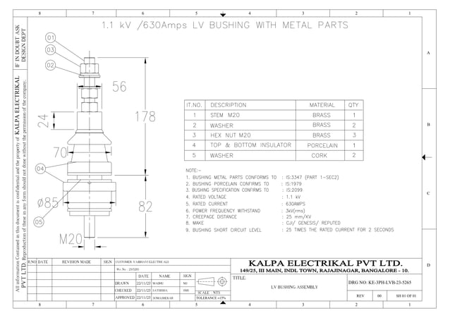 Auxillary Transformer GTP & Drawings for Substation | PDF