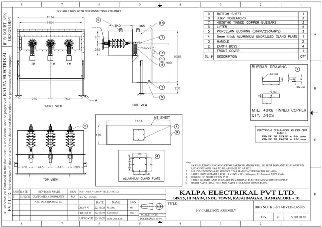 Auxillary Transformer GTP & Drawings for Substation | PDF