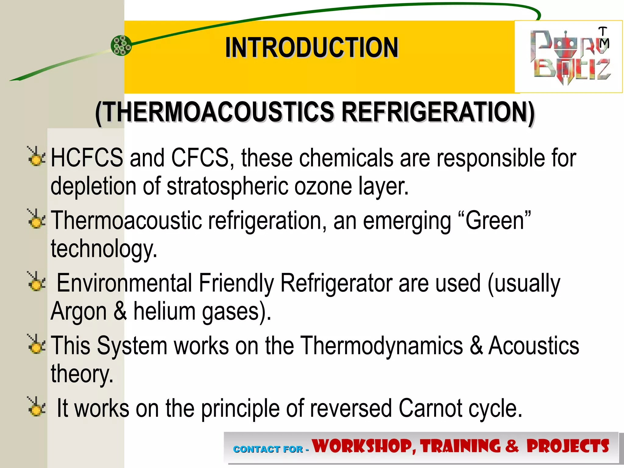 Thermoacoustic Refrigeration | PPT