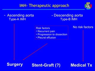 Aortic ulcer intramural hematoma aortic dissection | PPT