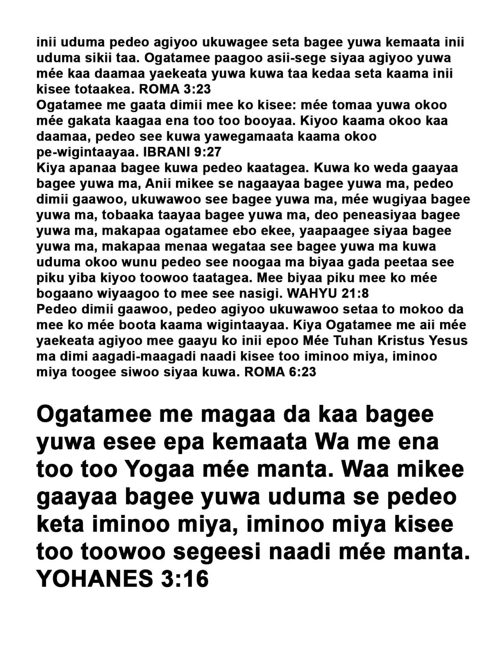 Auye Gospel Tract | PDF