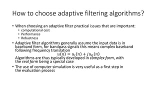 Av 738 - Adaptive Filtering Lecture 1 - Introduction | PPTX