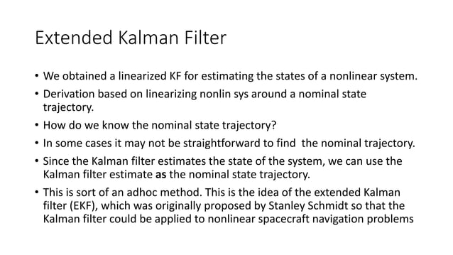 Av 738-Adaptive Filters - Extended Kalman Filter | PPTX | Physics | Science