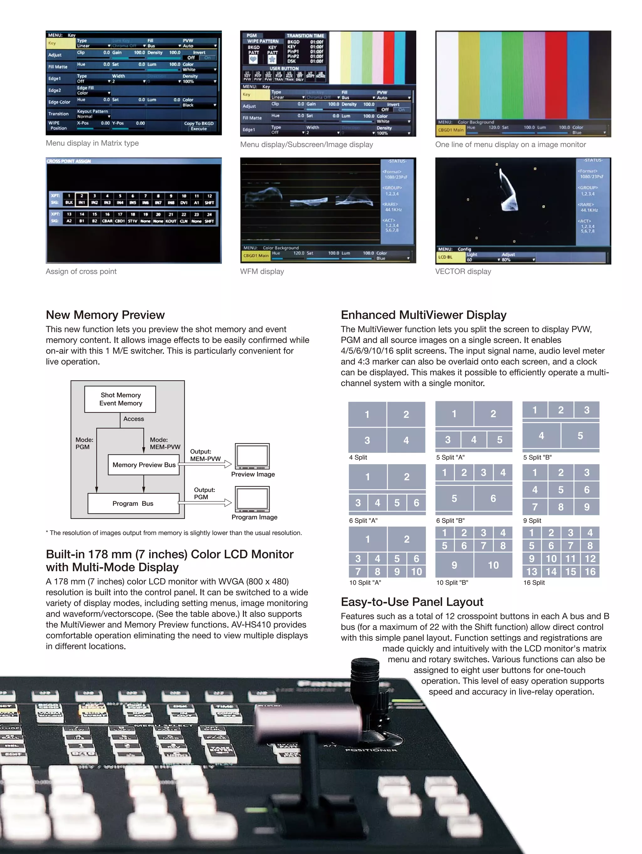 Panasonic AV-HS410 Multiformat Vision Mixer HD/SD | PDF