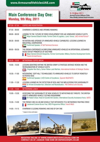 Armoured Vehicles UAE Conference Brochure | PDF