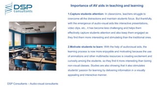 AUDIO VISUAL AIDS AND SYSTEMS IN SCHOOLS | PPT