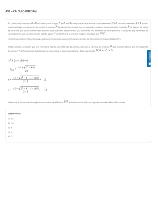 Av1 calculo | PDF