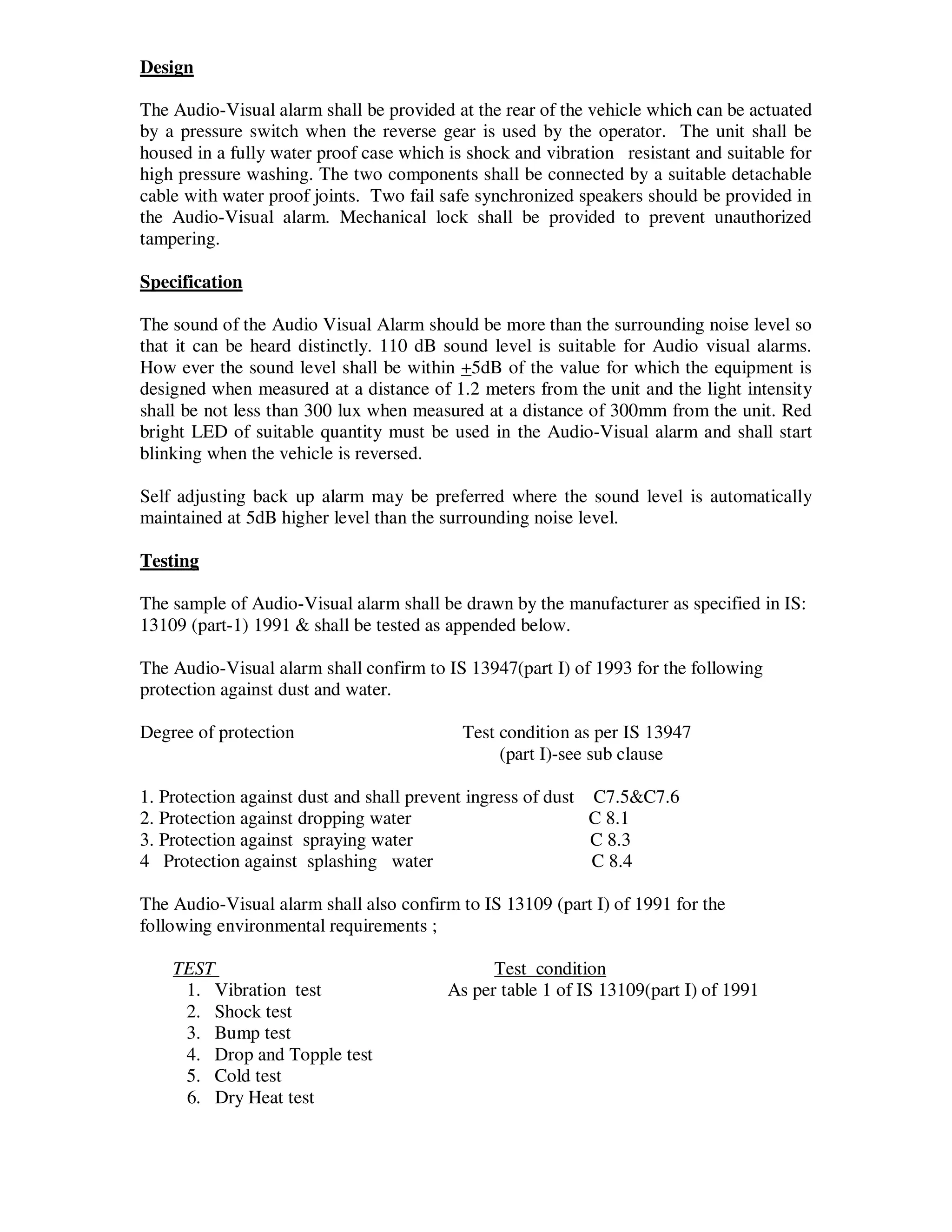 audio visual alarm circular by dgms | PDF