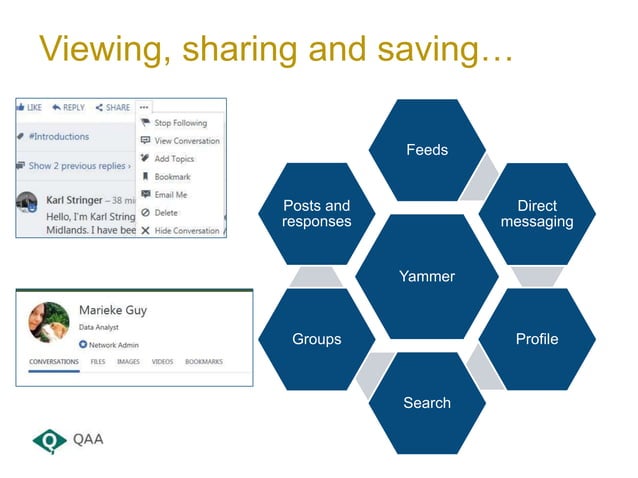 Using Yammer to communicate and collaborate | PPT