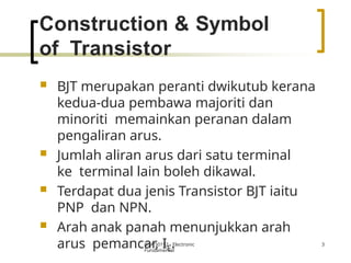 AVA02-Unit 2 DSA50192.pptx transistor elektronik | PPTX