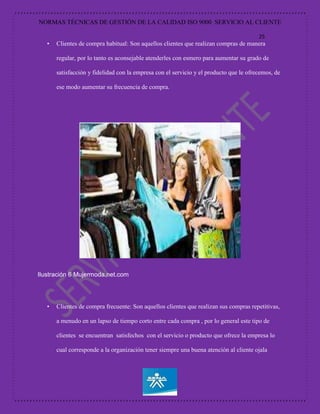 NORMAS TÉCNICAS DE GESTIÓN DE LA CALIDAD- NORMAS ISO 9000 Y SERVICIO AL ...