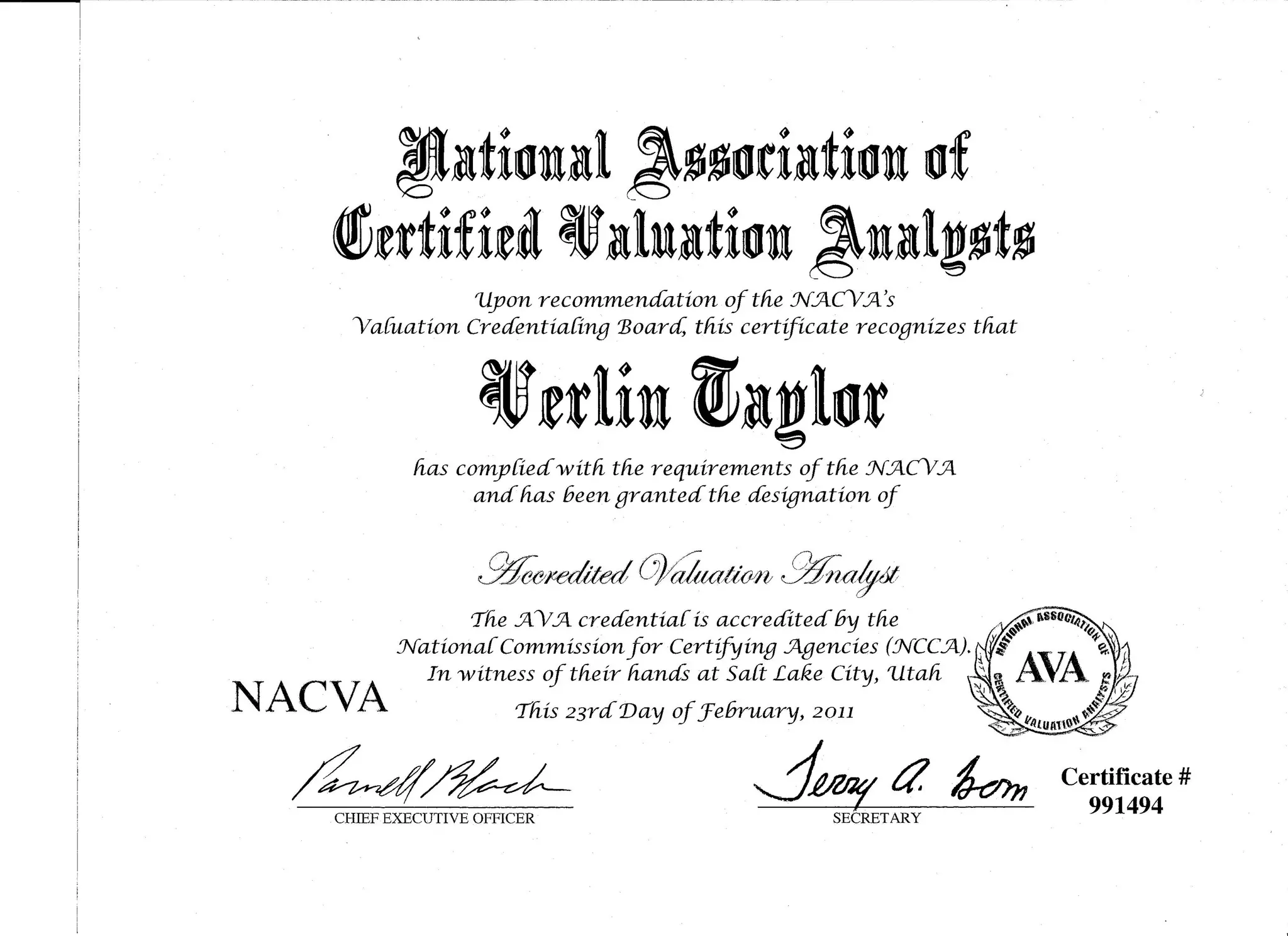 Valuation Designation | PDF